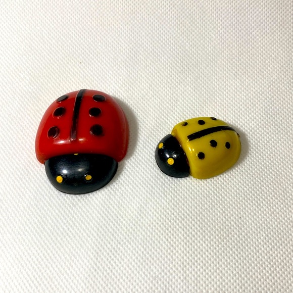 Kitchen | 2 Plastic Vintage Ladybugs Magnets | Poshmark